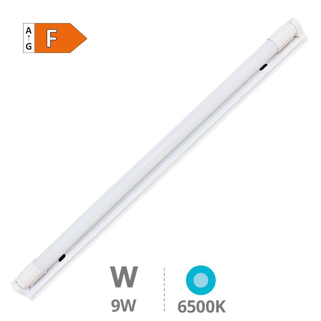 T8 LED fixture with T8 LED tube 9W 60cms 6500K | Garsaco